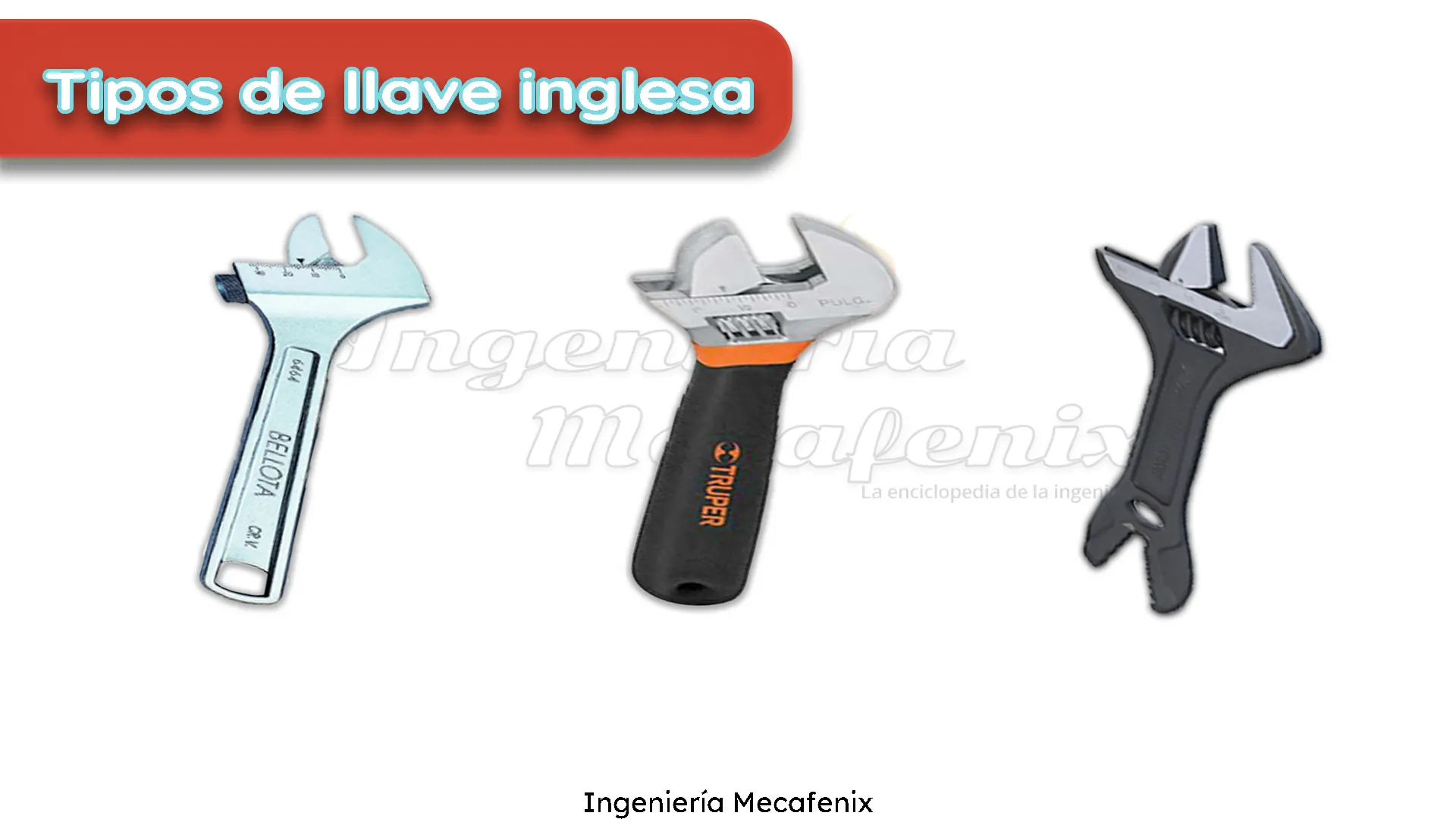 Que tipos de Llave inglesa o pericos existen - Ingeniería Mecafenix